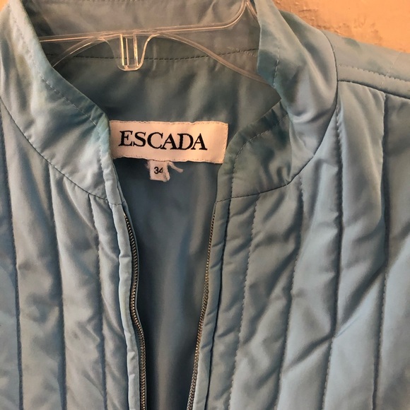 Escada | Jackets & Coats | Escada Blue Vest | Poshmark